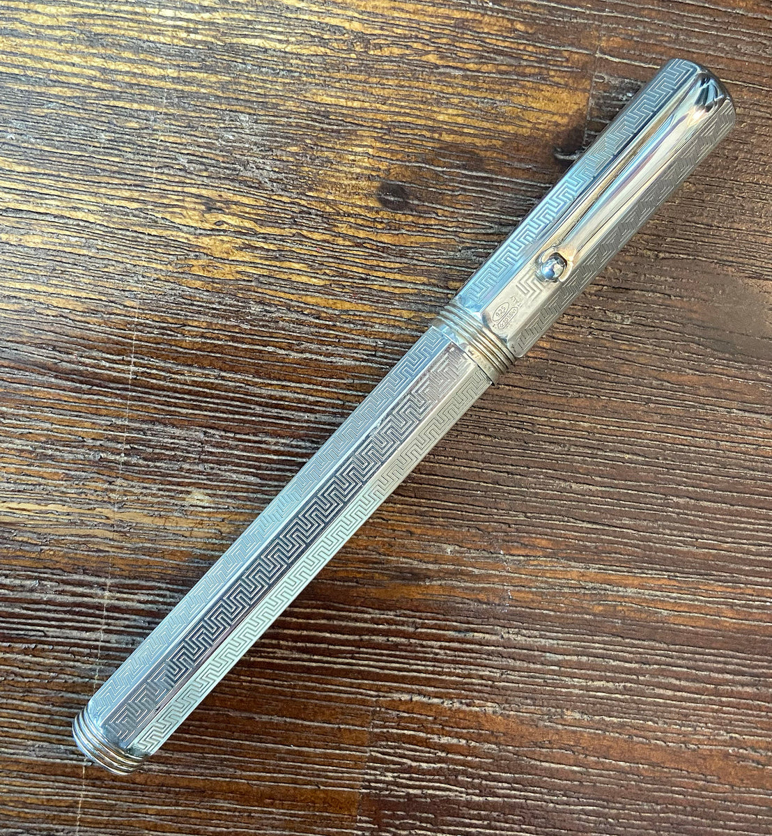 Montegrappa Reminiscence fountain pen in sterling silver.