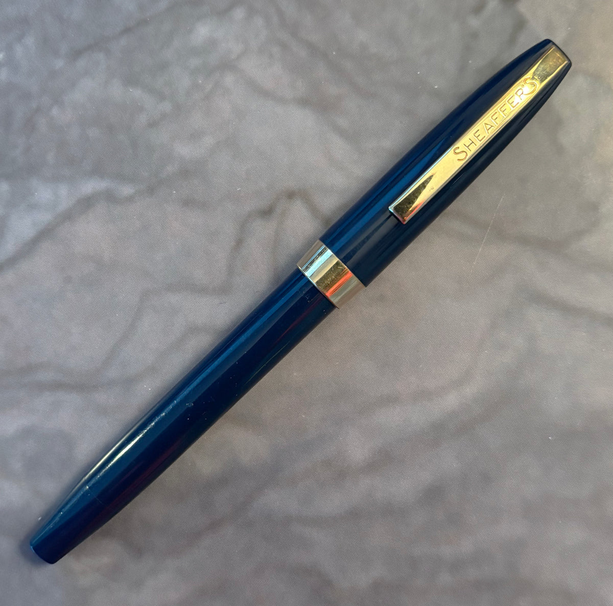 Sheaffer Imperial III Touchdown Fountain Pen, Blue 1960’s