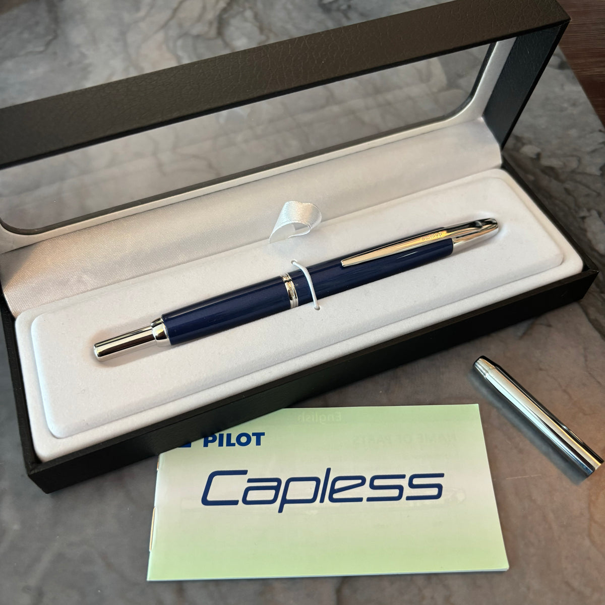 Pilot Namiki Vanishing Point - Blue w Rhodrum Trim