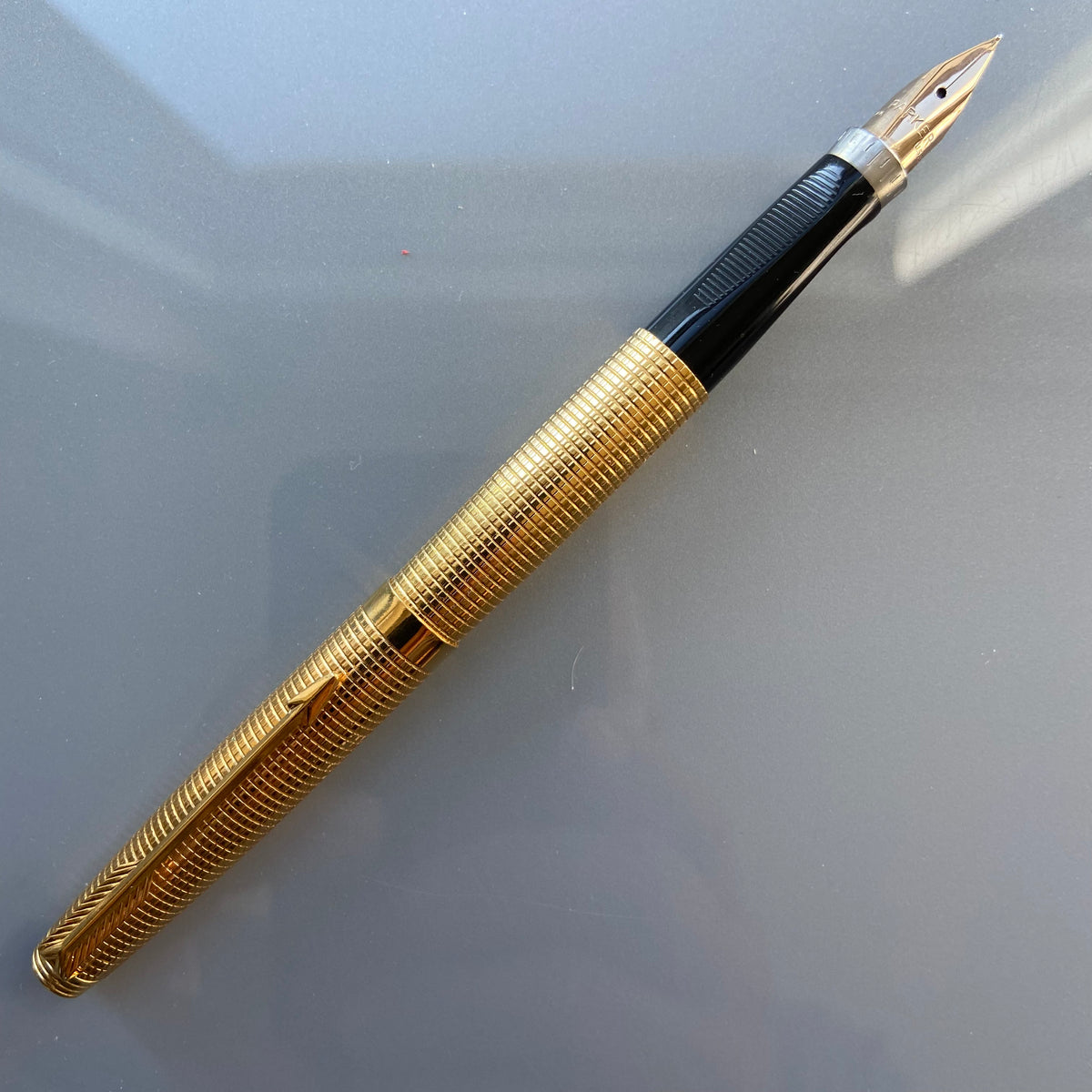 Parker 75 Gold Cross Hatch Pattern # 65 nib
