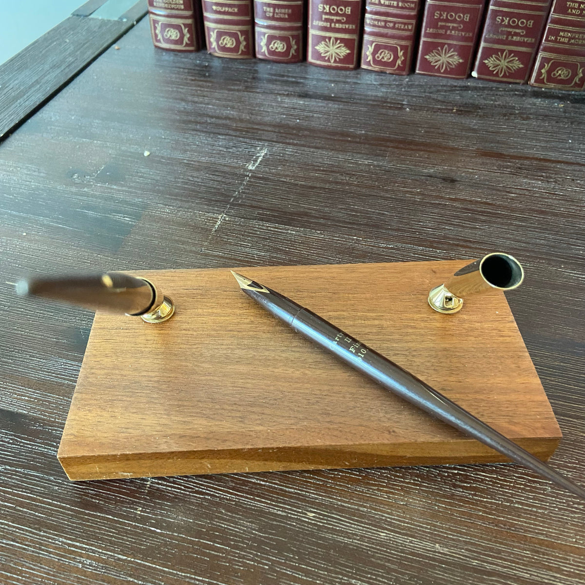 Sheaffer , Desk Set, Walnut