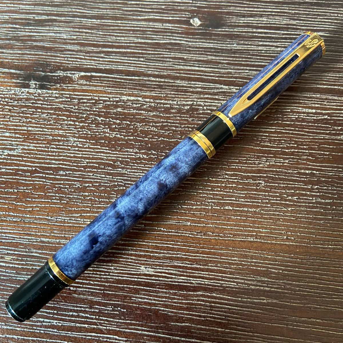 Waterman Laureat Fountain Pen - Royal Blue Marble Lacquer